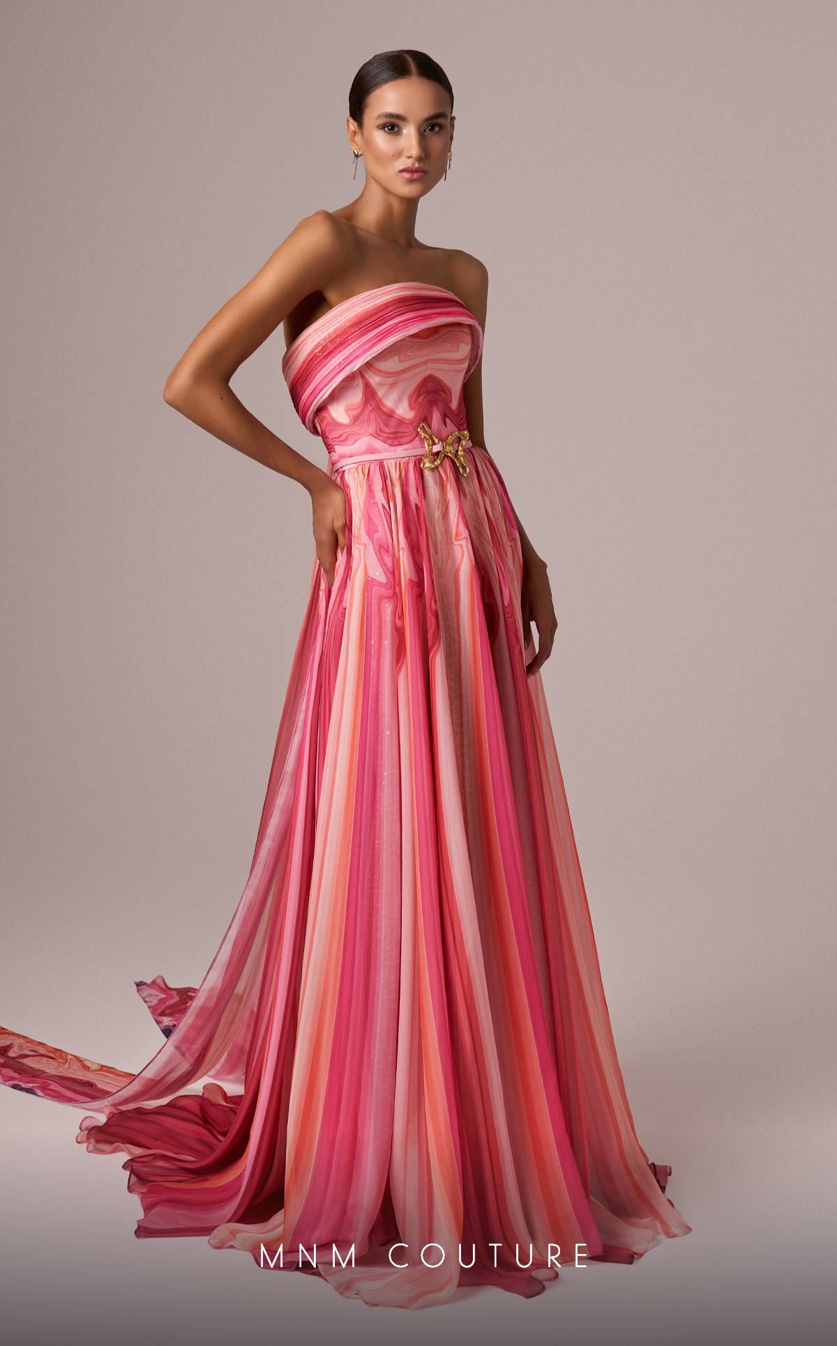 MNM Couture E0079 Elegantly Flowy A-line Evening Gown – Mia Bella Couture