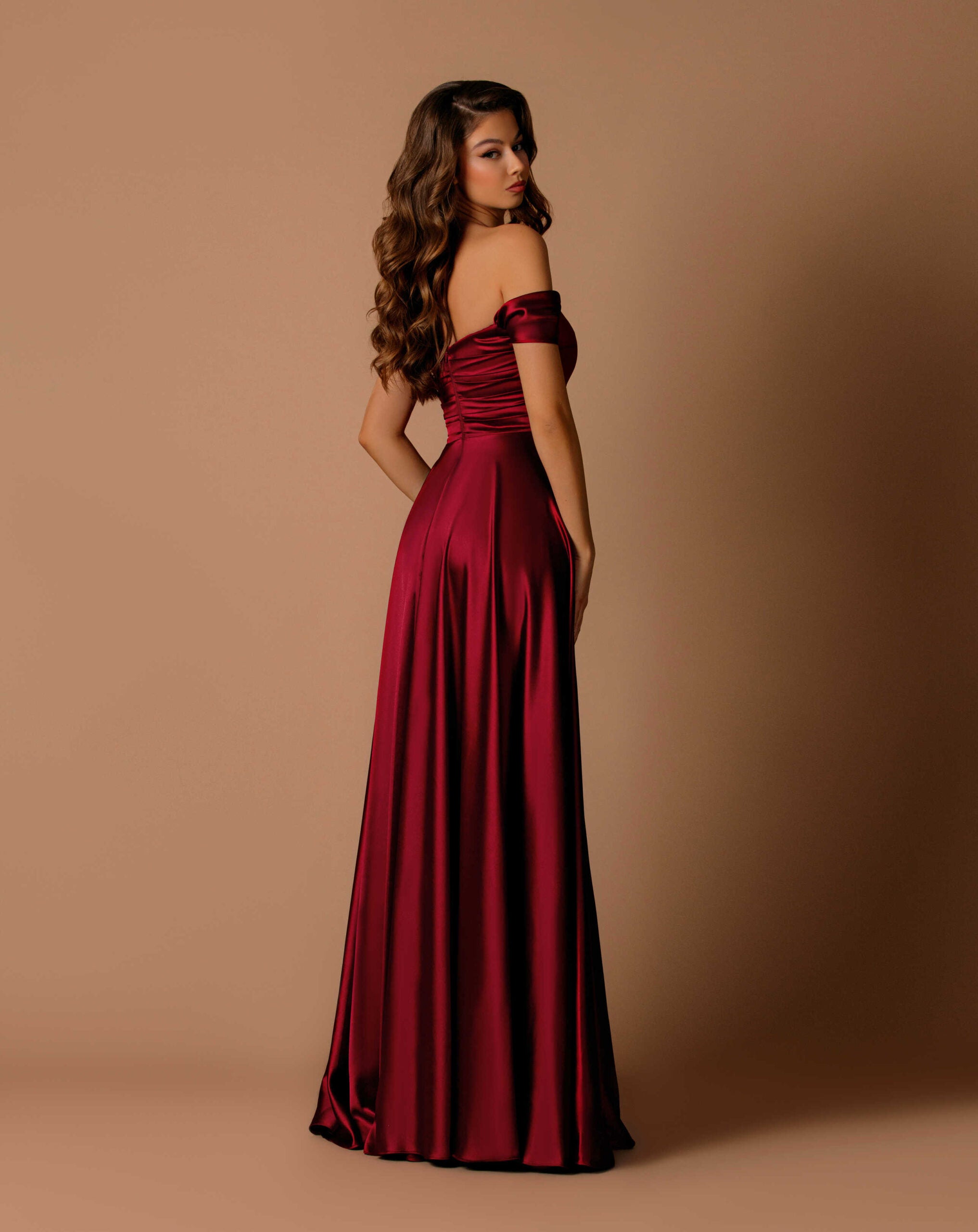 Nicoletta NBM1025 Elegant A-line Gown with Leg Slit and Off-the ...