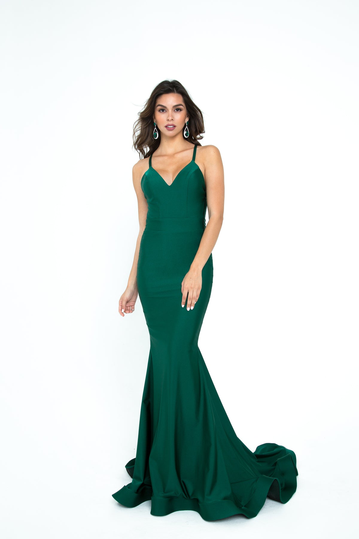 Atria style 6300H black fitted low back prom dress – Mia Bella Couture